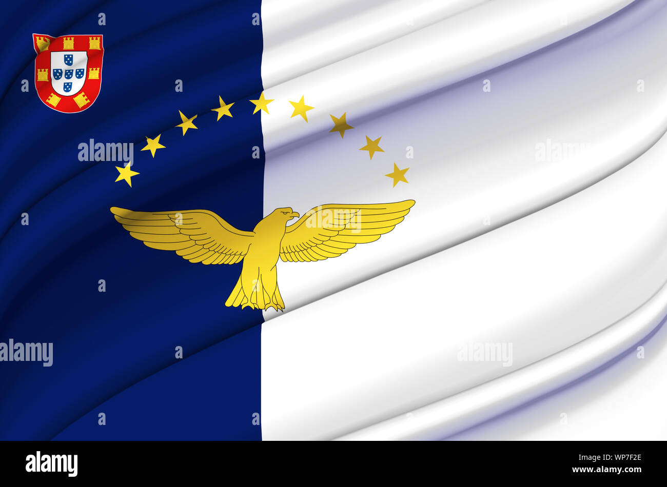 Azores waving flag illustration. Countries of Europe. Perfect for ...