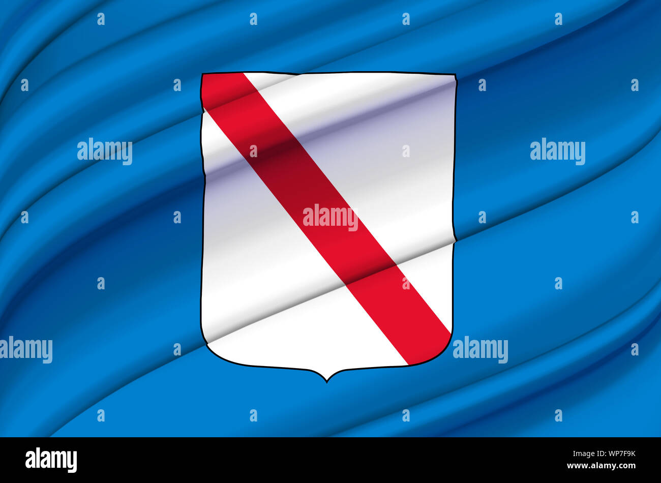 Campania waving flag illustration. Regions of Italy. Perfect for ...