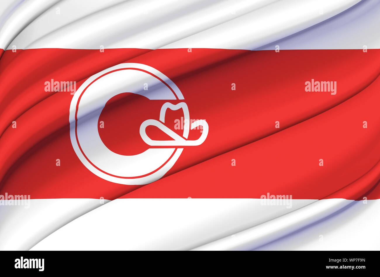 Calgary Alberta waving flag illustration. States, cities and Regions of ...