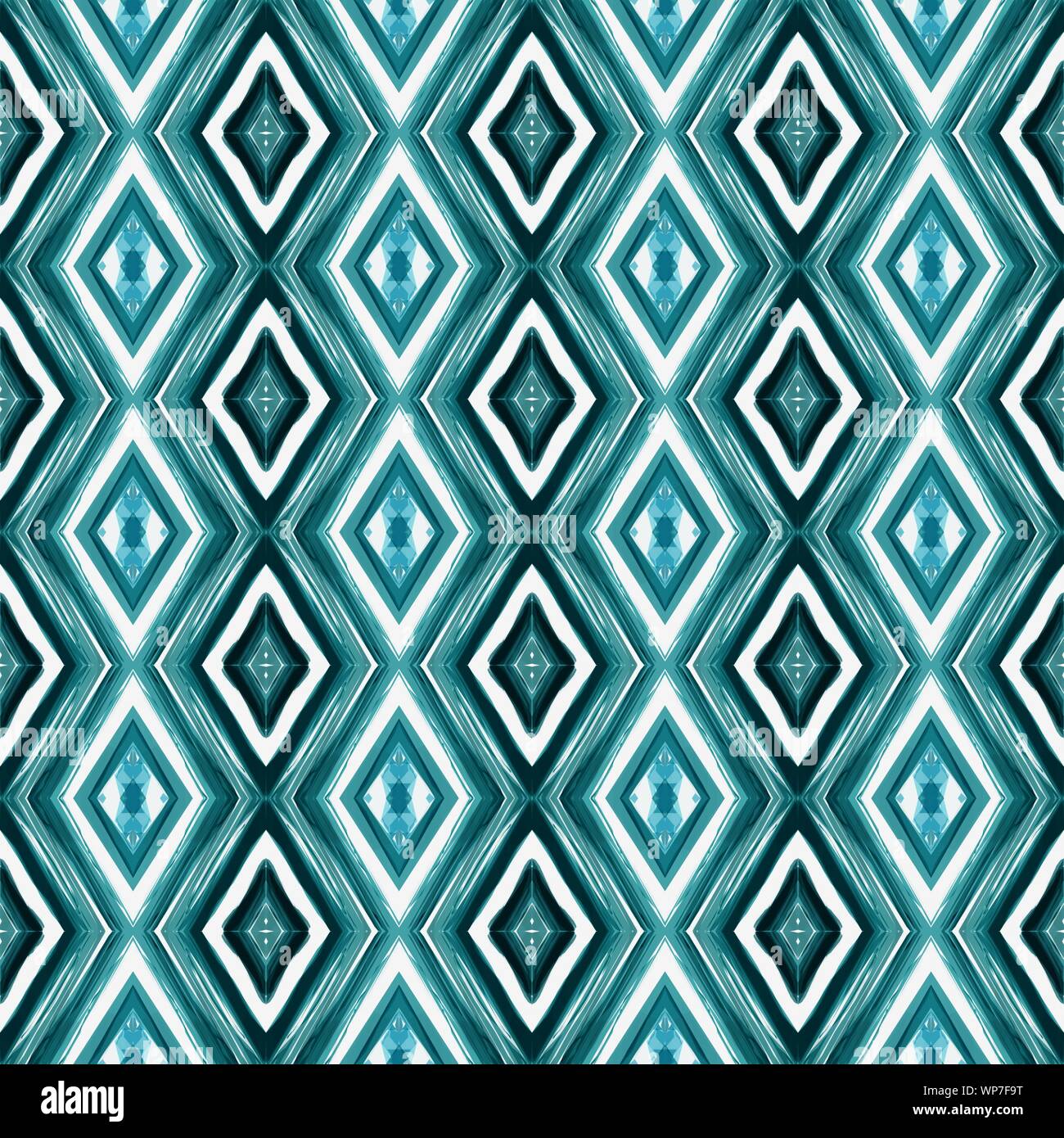 Teal And White Pattern