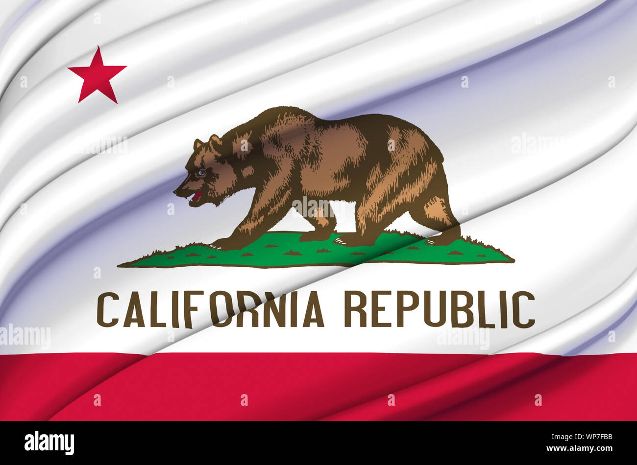 California waving flag illustration. US states. Perfect for background ...