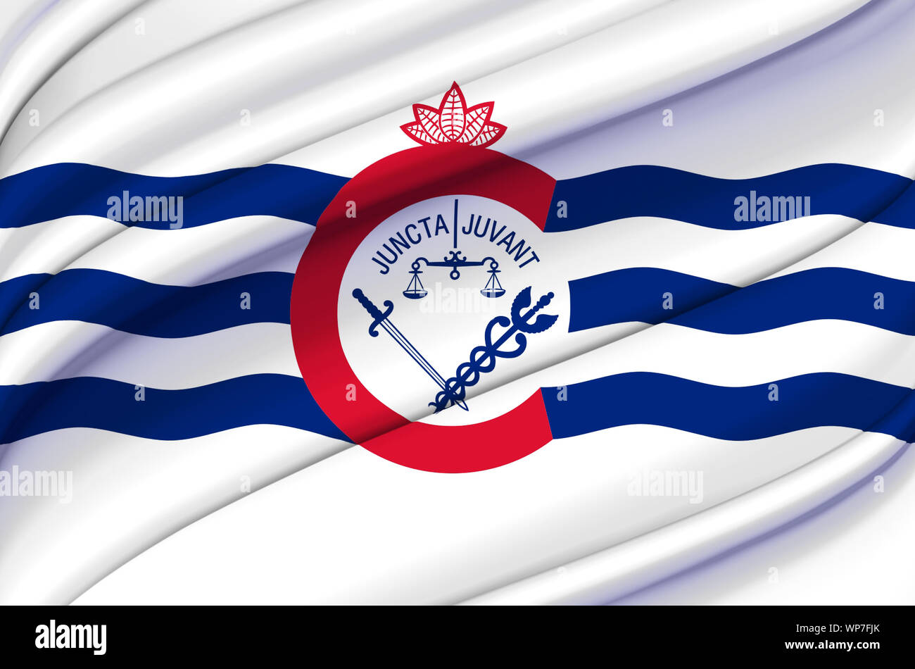 Cincinnati Ohio waving flag illustration. Regions and Cities of the ...