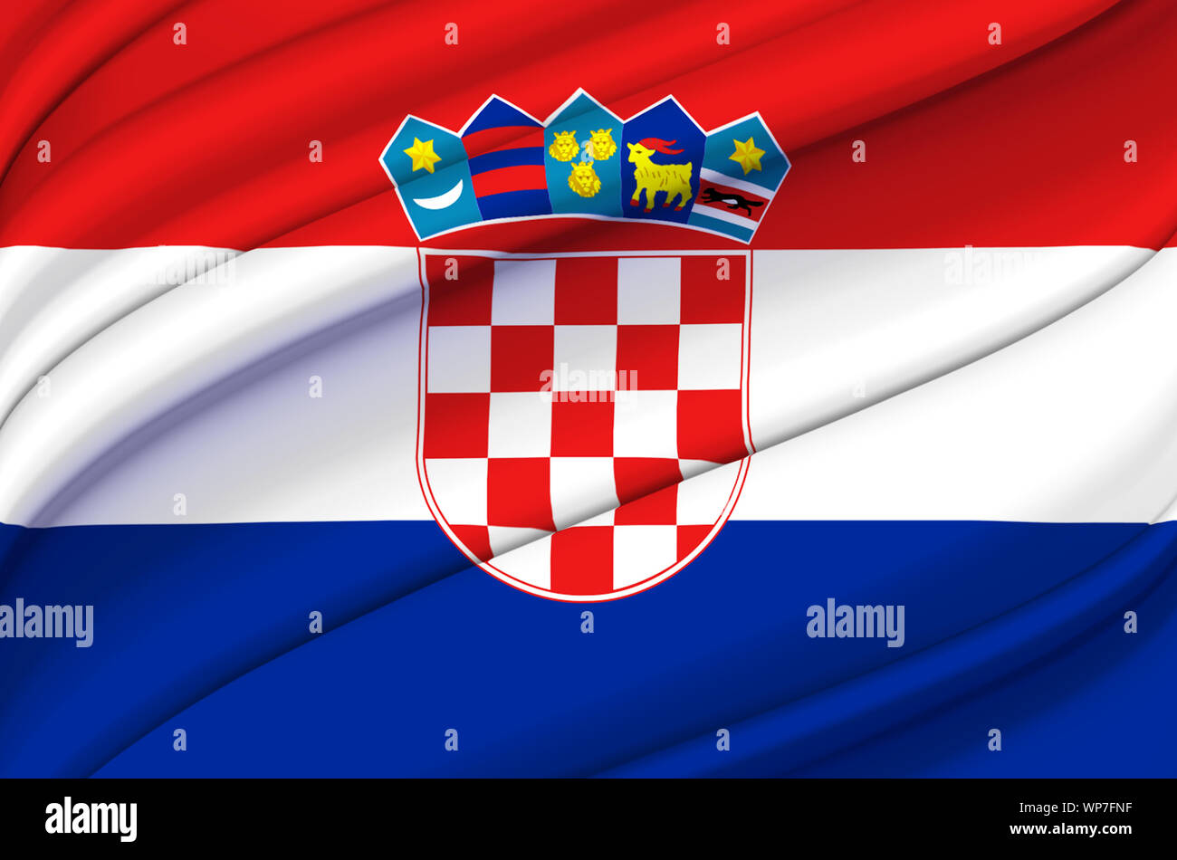 Croatia waving flag illustration. Countries of Europe. Perfect for ...