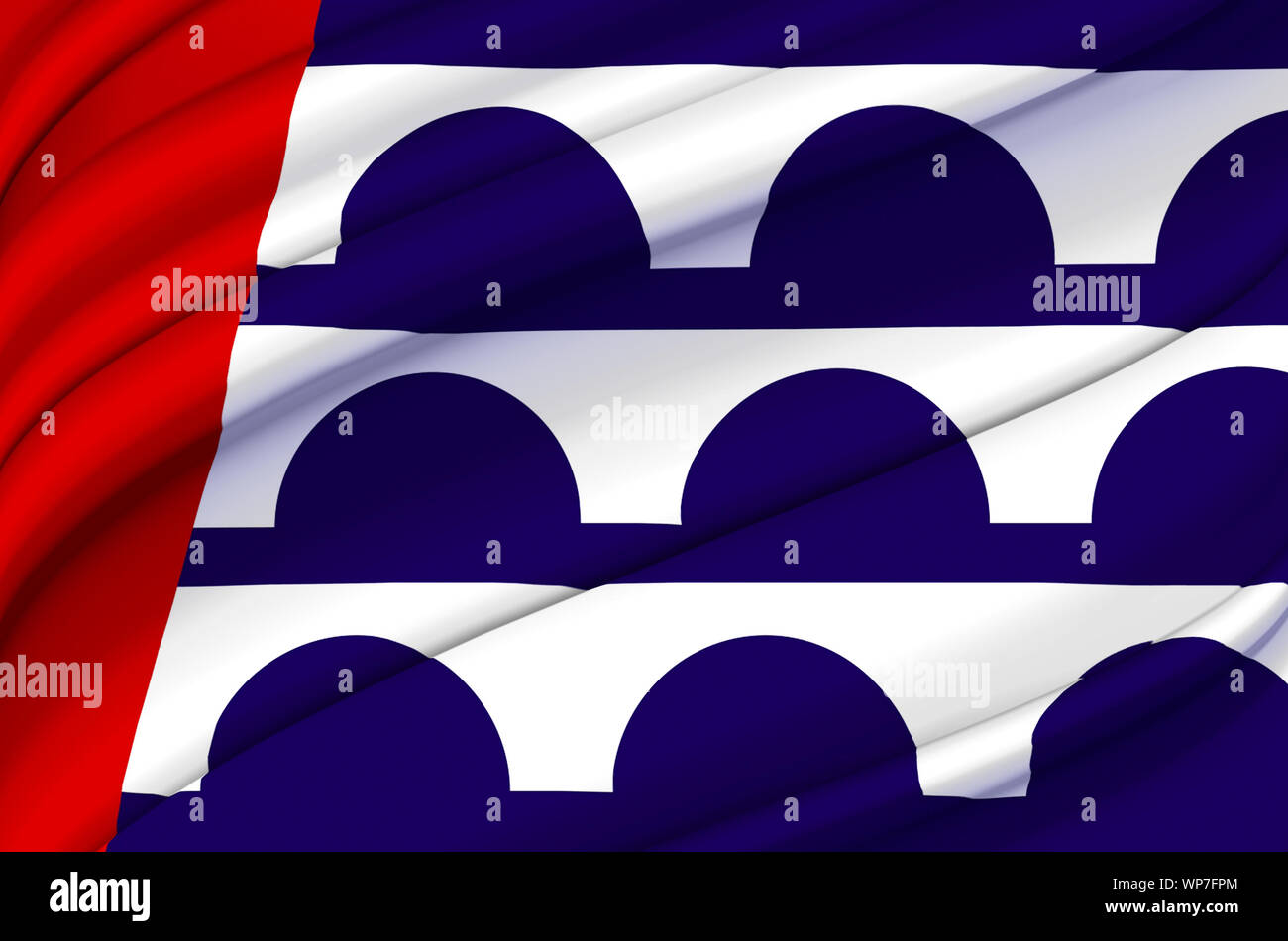 Des Moines waving flag illustration. Regions and Cities of the United ...