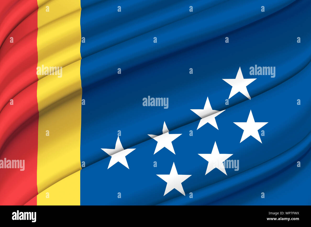 Durham North Carolina waving flag illustration. Regions and Cities of ...