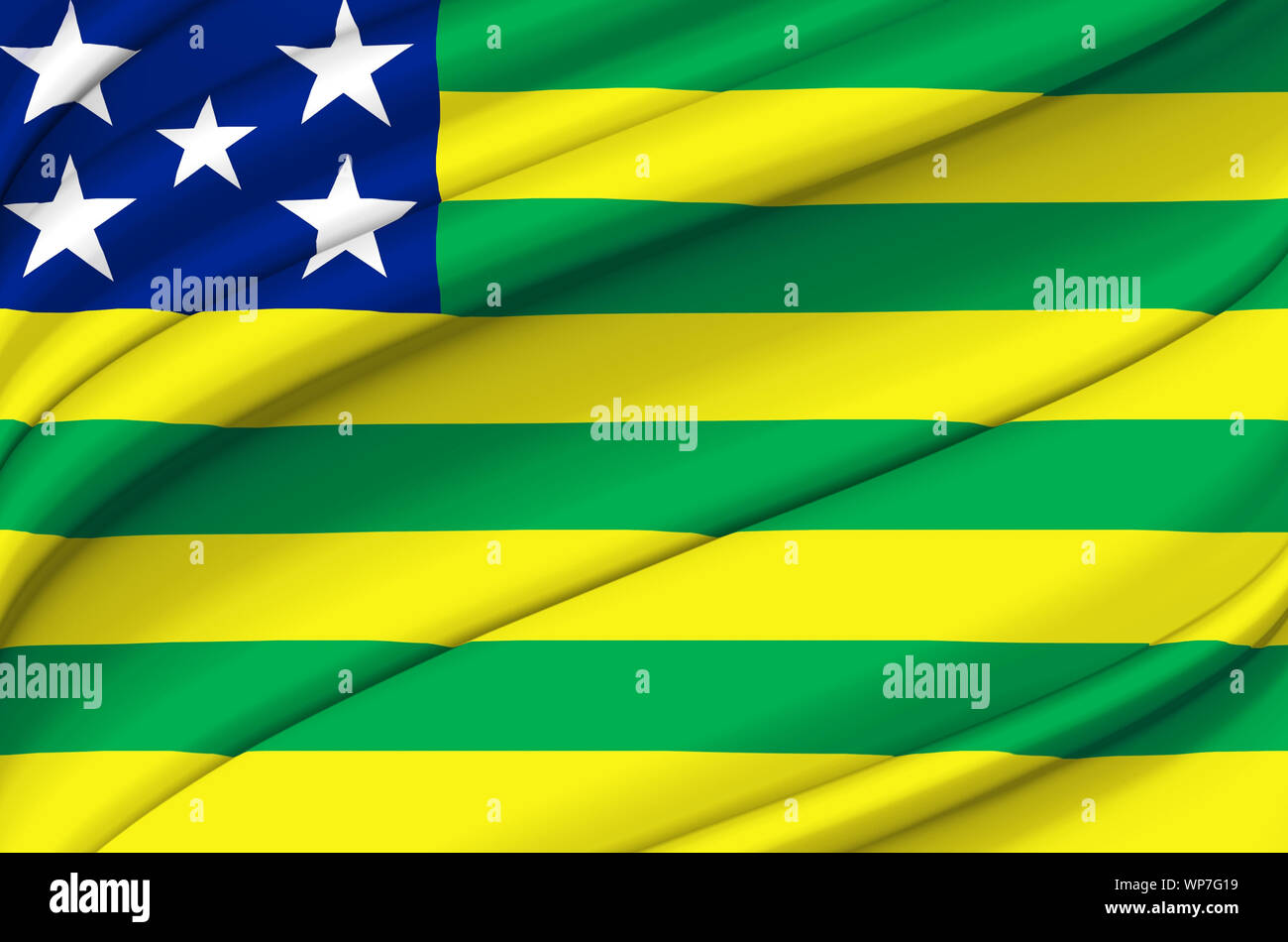 Goias waving flag illustration. Brazilian states. Perfect for ...