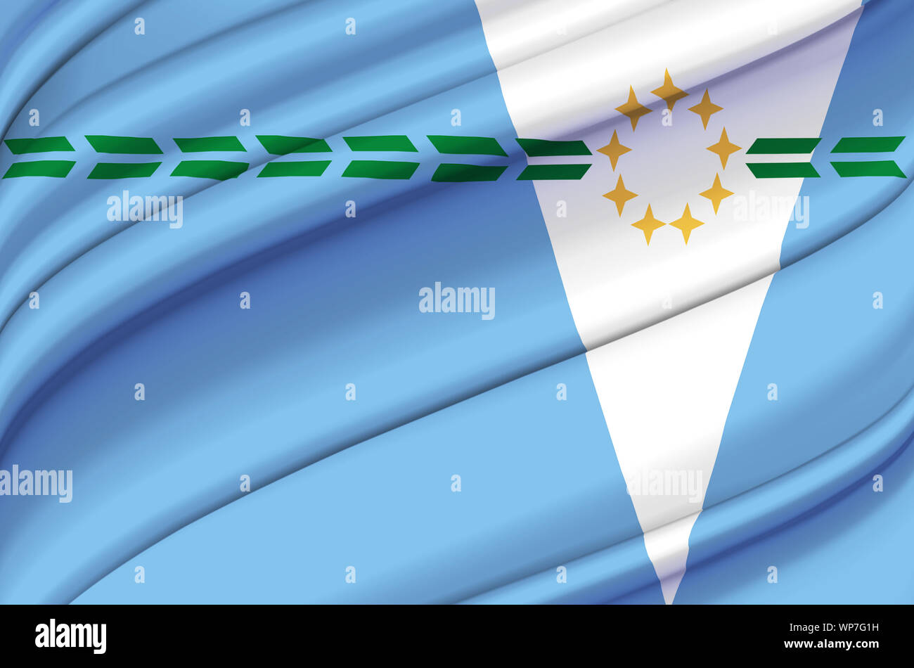 Formosa waving flag illustration. Regions of Argentina. Perfect for ...