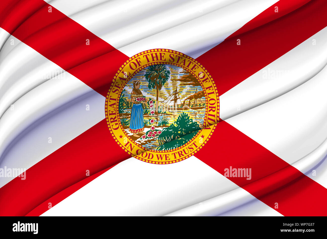 Florida waving flag illustration. US states. Perfect for background and ...