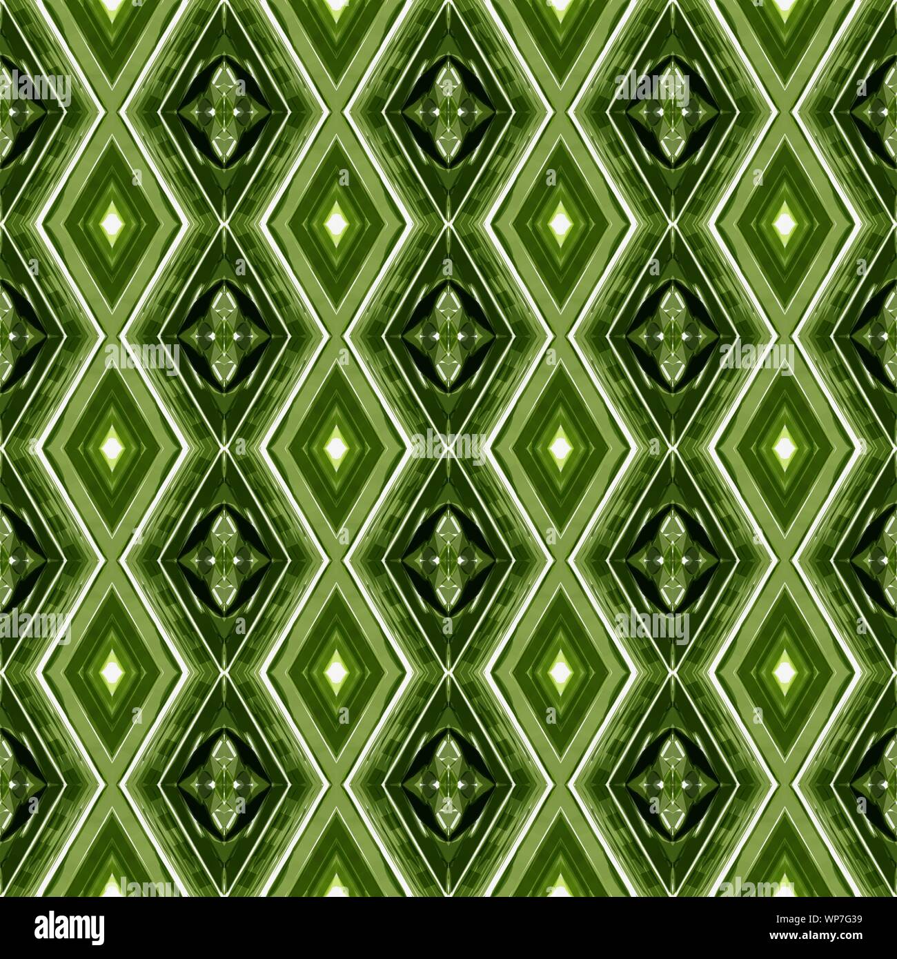 repeatable pattern with very dark green, beige and moderate green ...