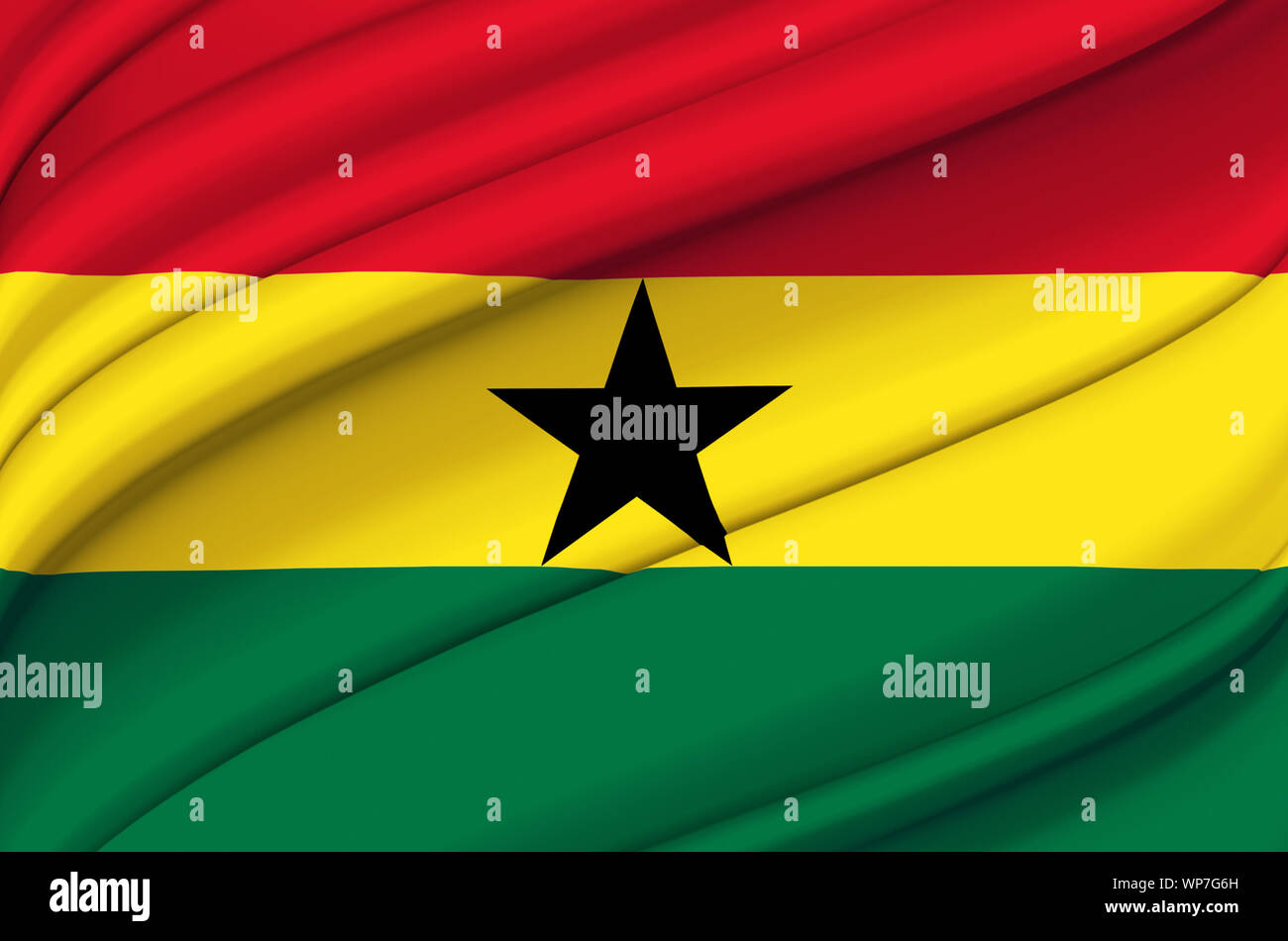Ghana waving flag illustration. Countries of Africa. Perfect for ...