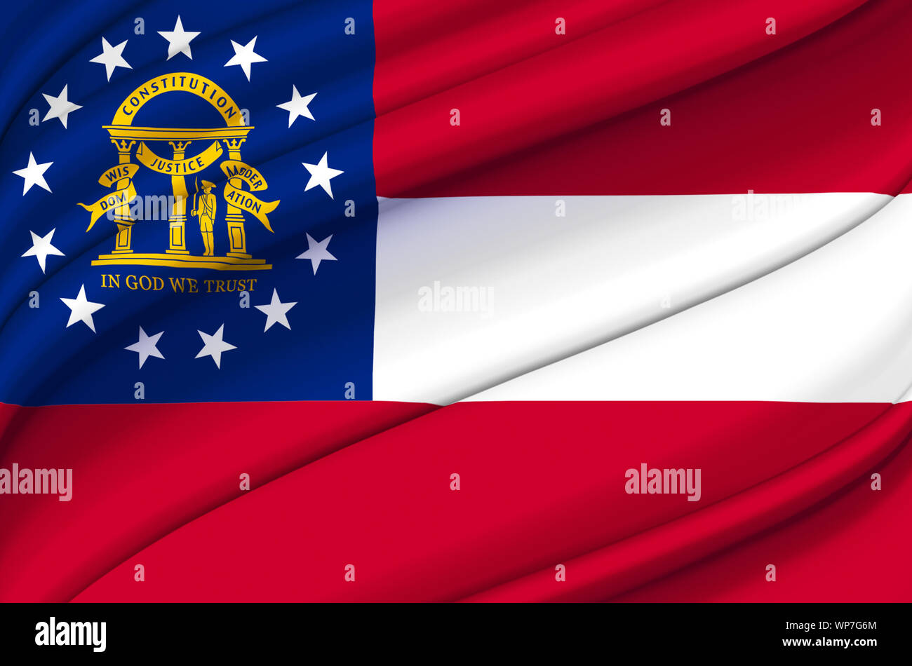 Georgia waving flag illustration. US states. Perfect for background and ...