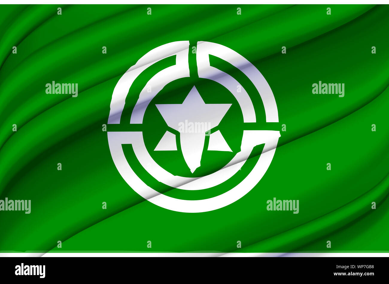 Haboro waving flag illustration. Regions of Japan. Perfect for ...