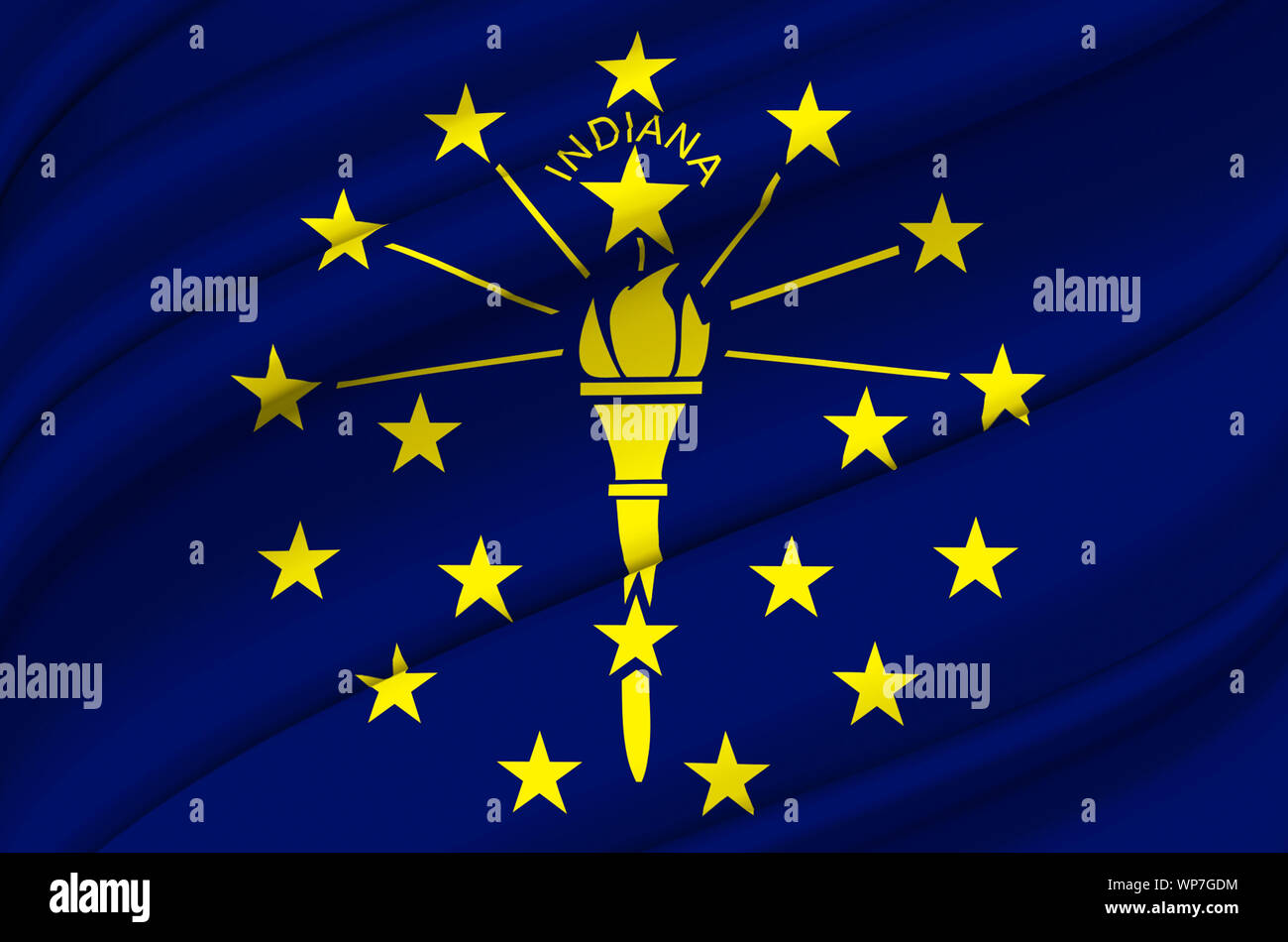 Indiana waving flag illustration. US states. Perfect for background and ...