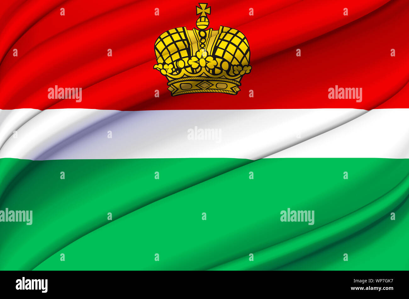 Kaluga waving flag illustration. Regions of Russia. Perfect for ...