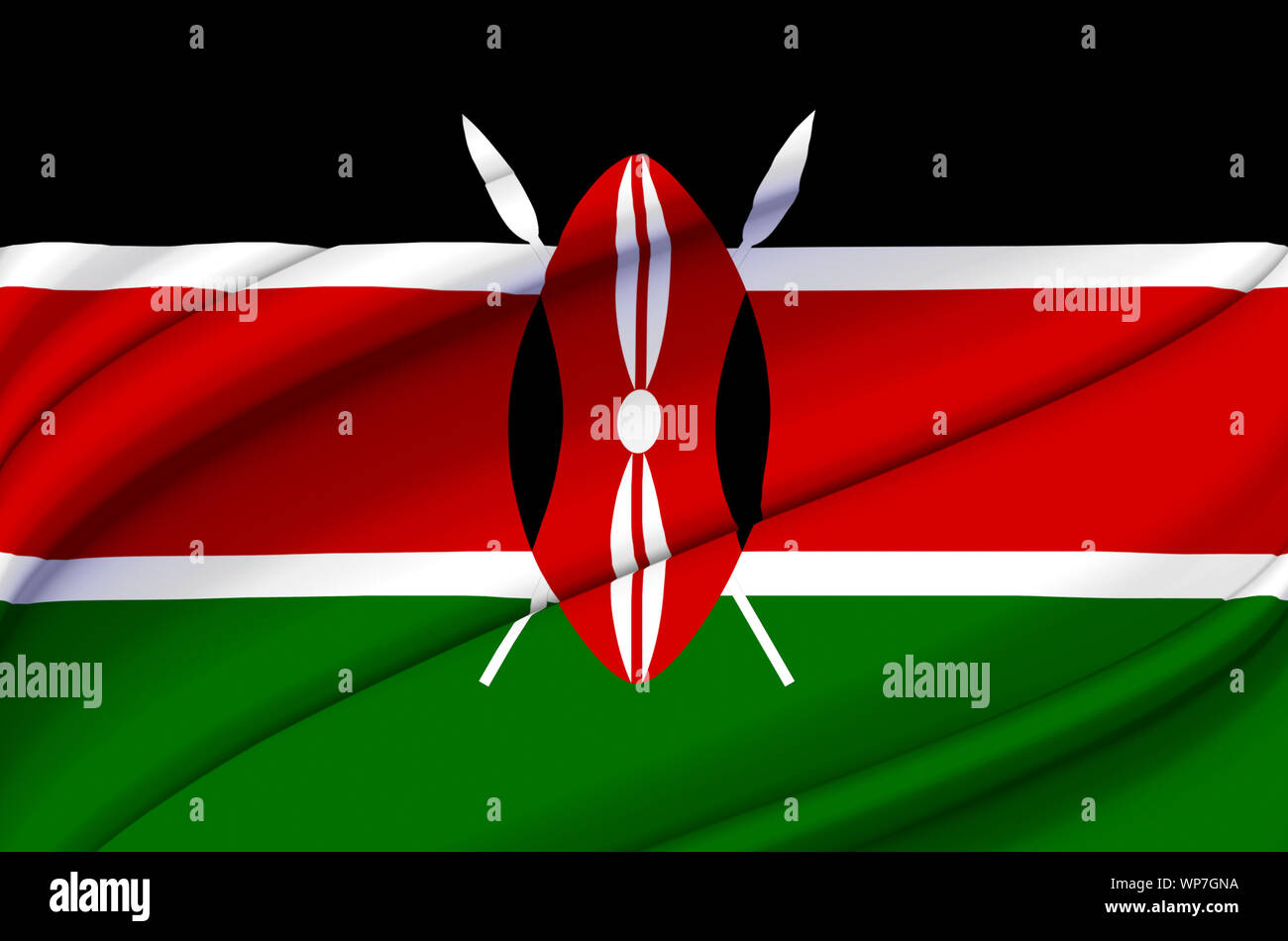 Kenya waving flag illustration. Countries of Africa. Perfect for ...