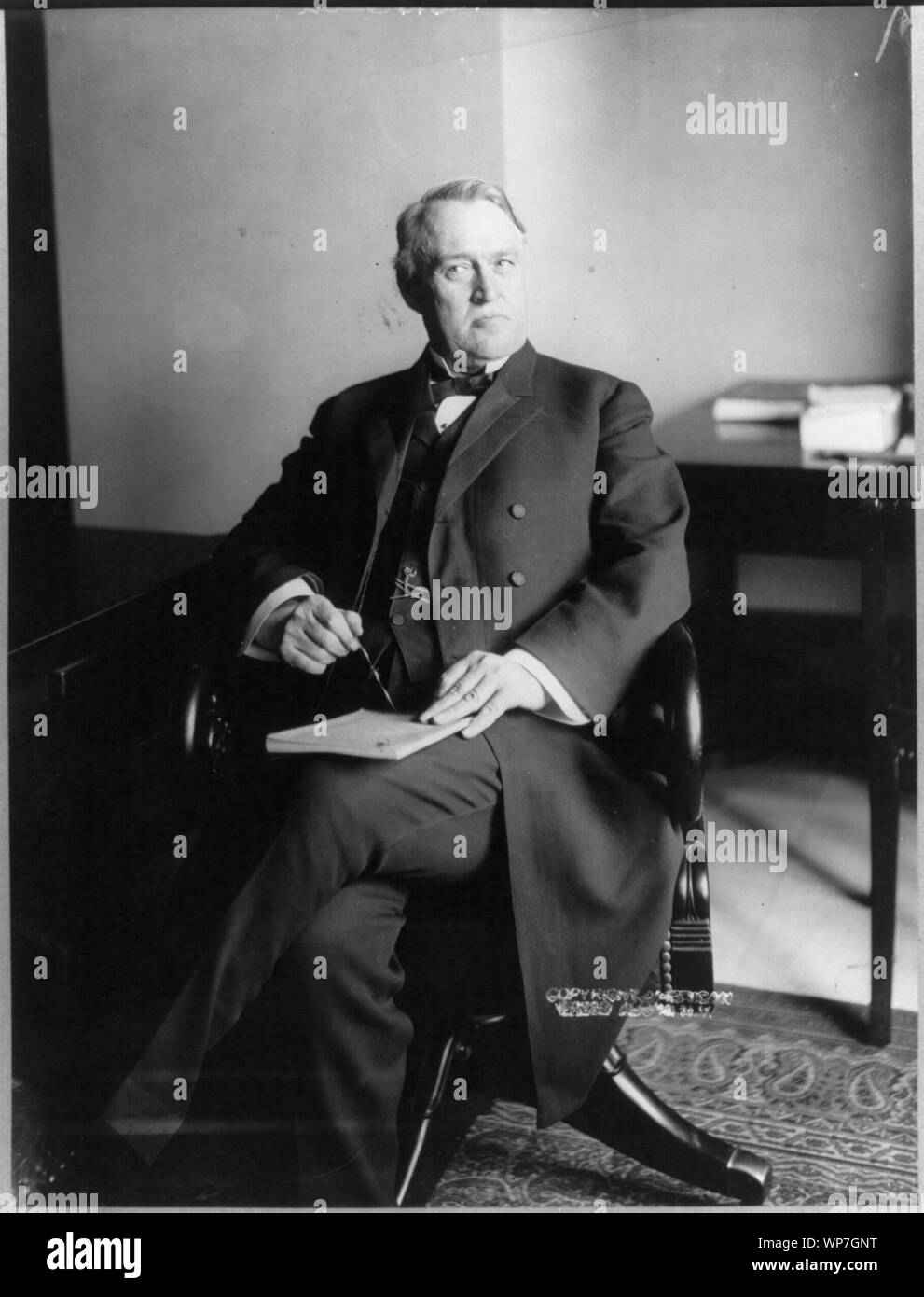 Lee Slater Overman, 1854-1930, full-length portrait, seated, facing ...