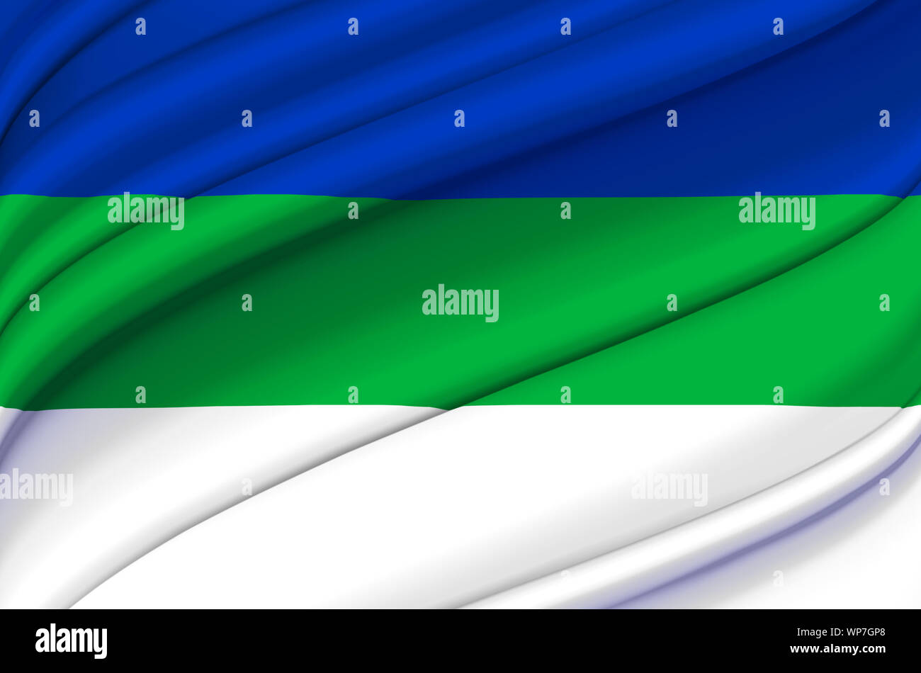Komi waving flag illustration. Regions of Russia. Perfect for ...