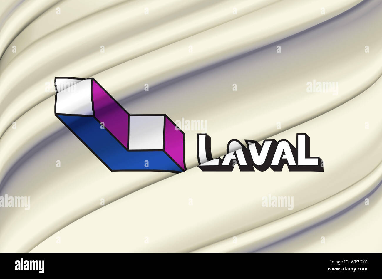 Laval Quebec waving flag illustration. States, cities and Regions of ...