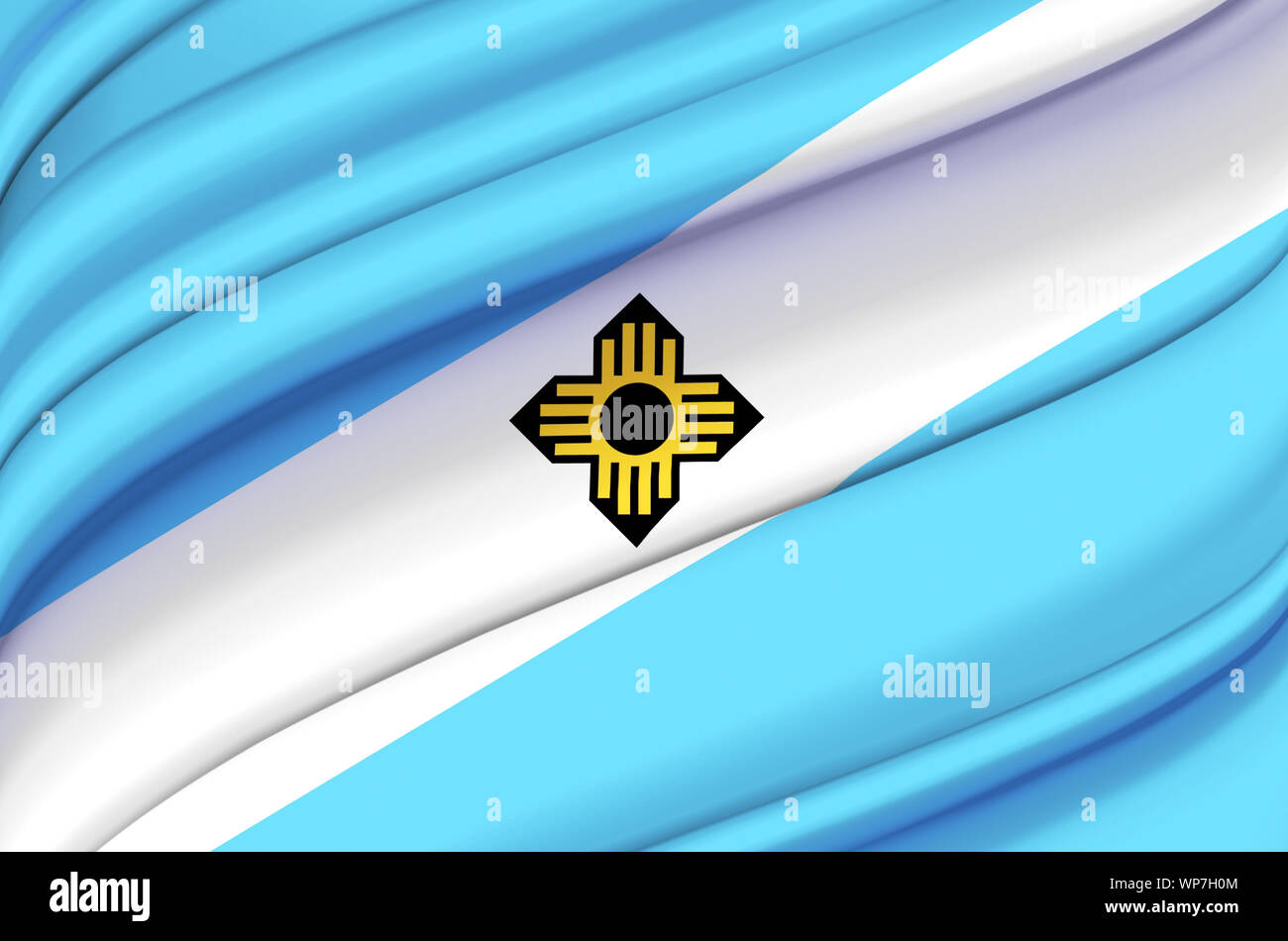 Madison Wisconsin waving flag illustration. Regions and Cities of the ...