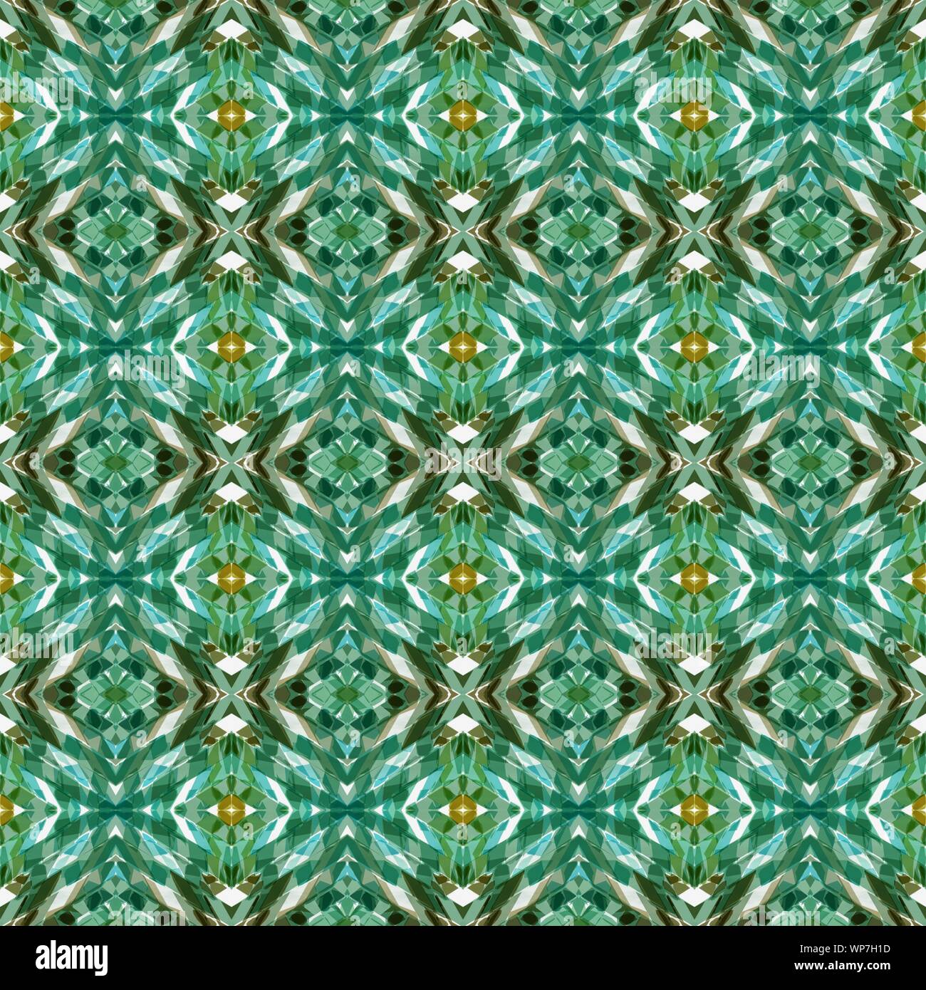seamless repeating pattern with sea green, light gray and medium aqua ...