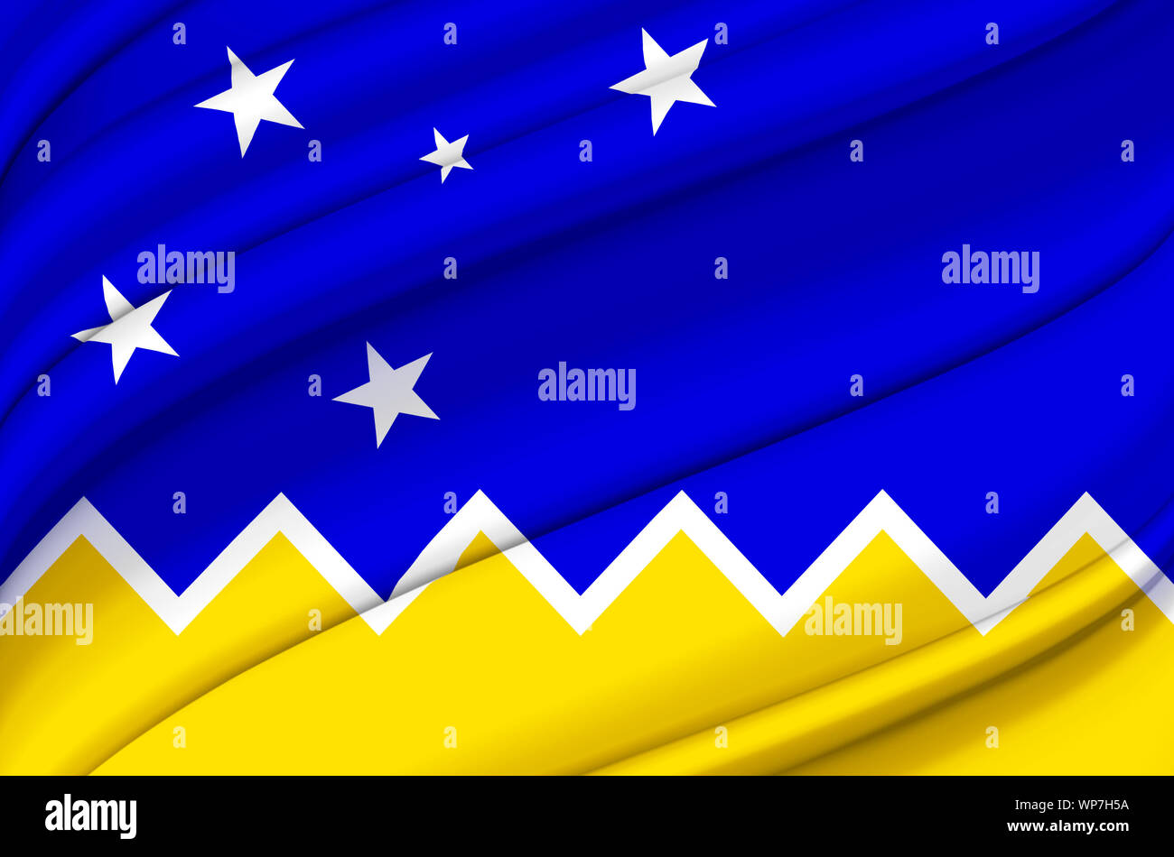 Magallanes waving flag illustration. Regions of Chile. Perfect for ...
