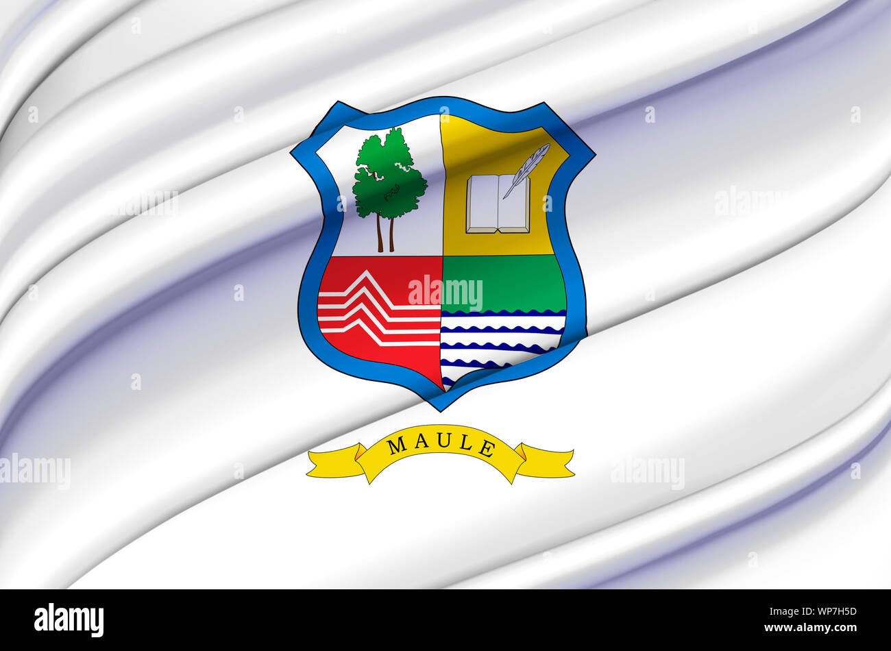 Maule waving flag illustration. Regions of Chile. Perfect for ...