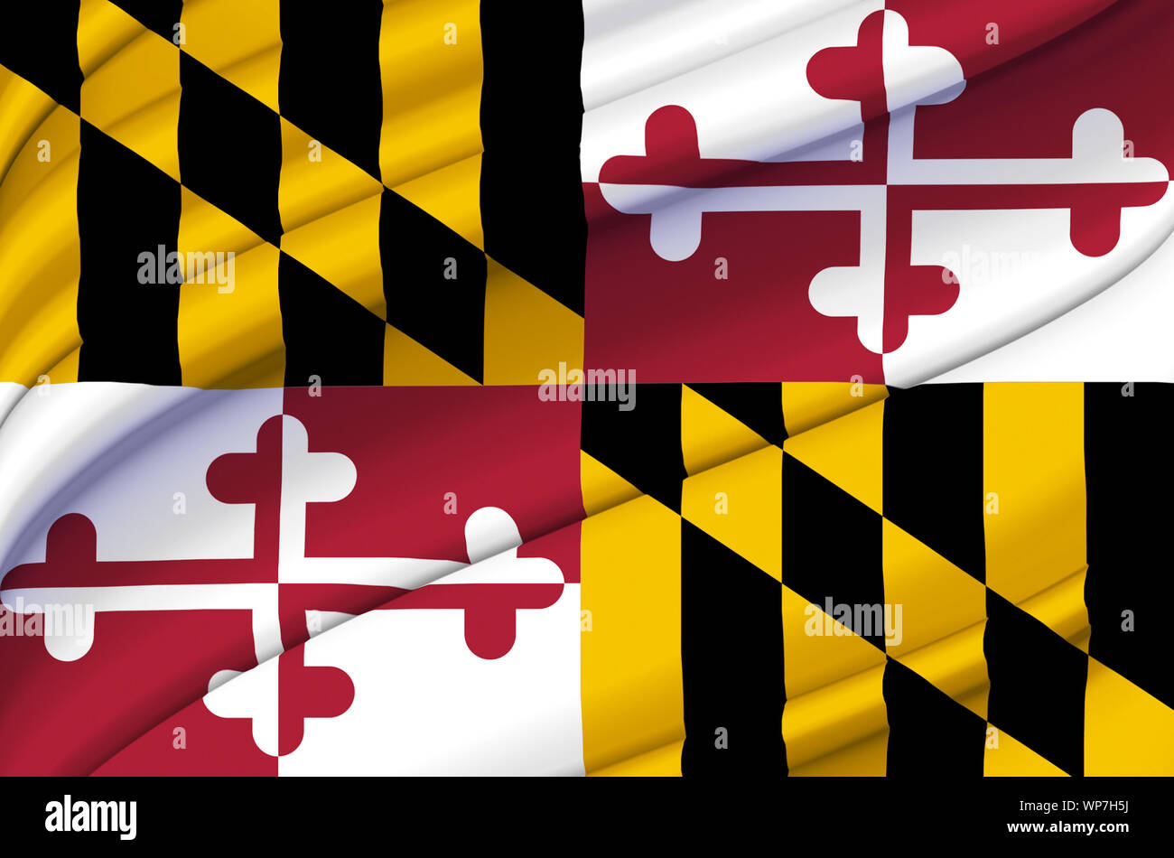 Maryland waving flag illustration. US states. Perfect for background ...