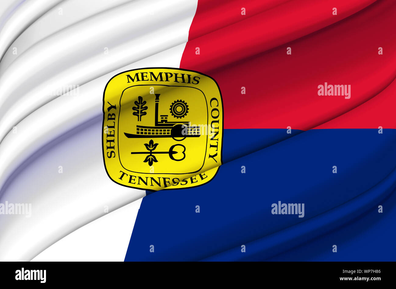 Memphis Tennessee waving flag illustration. Regions and Cities of the ...
