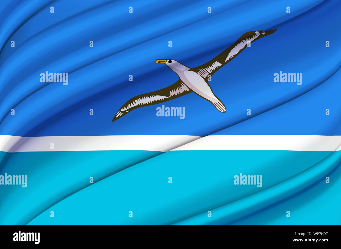 Midway Islands waving flag illustration. Regions and Cities of the ...