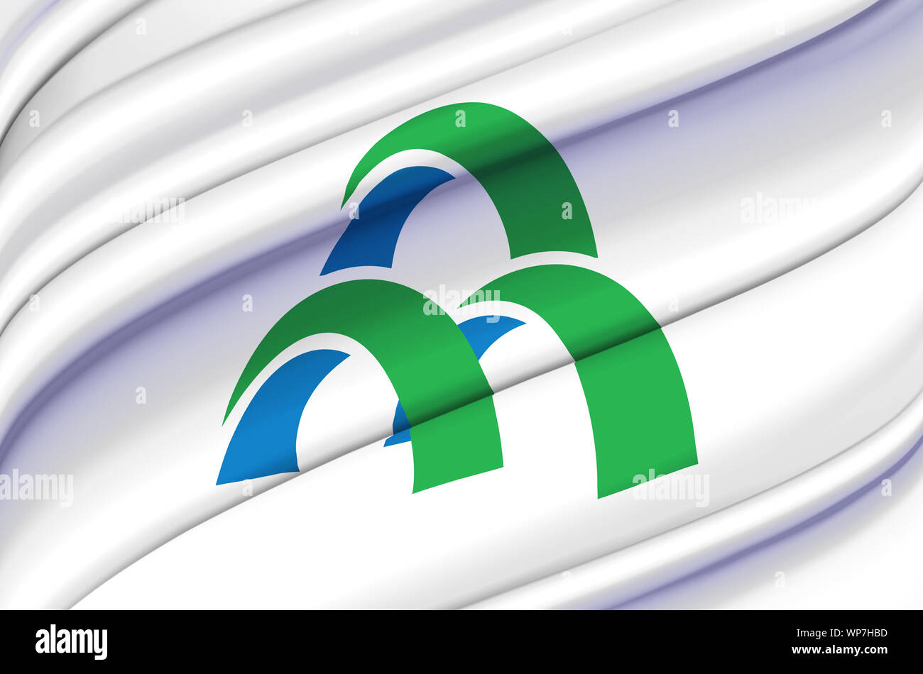 Mori waving flag illustration. Regions of Japan. Perfect for background ...