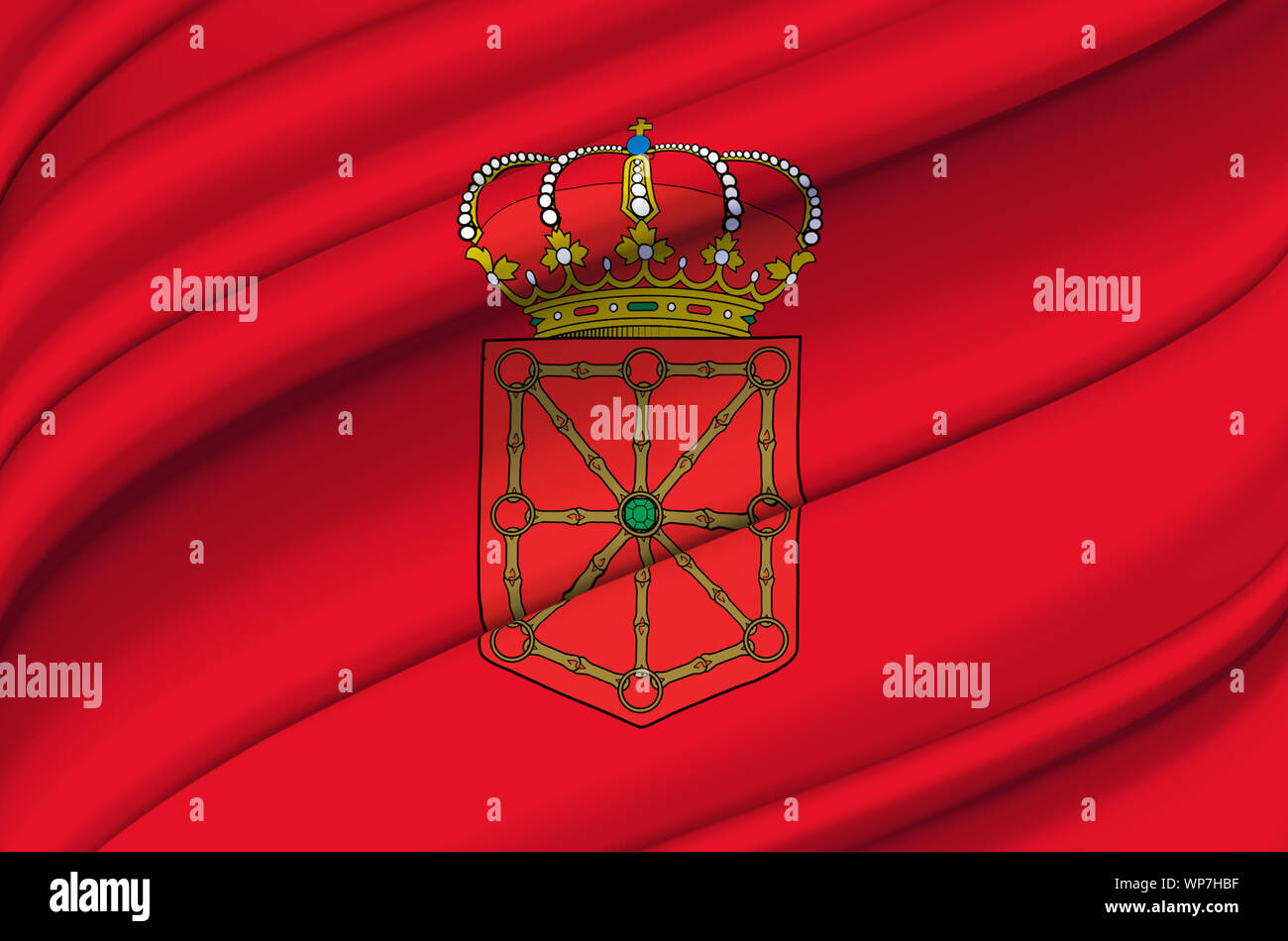 Navarro waving flag illustration. Regions and cities of Spain. Perfect ...