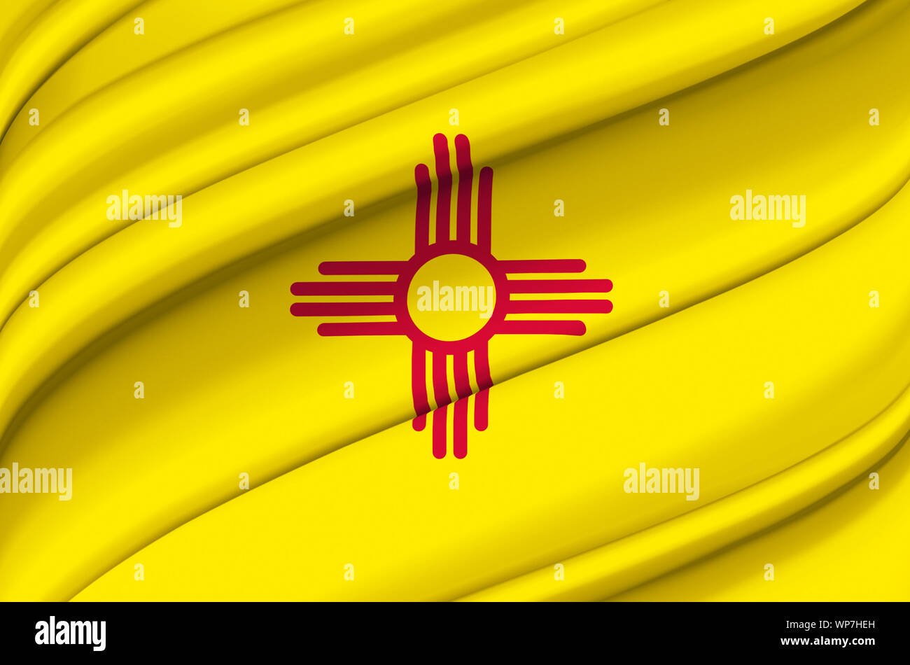 New Mexico waving flag illustration. US states. Perfect for background ...