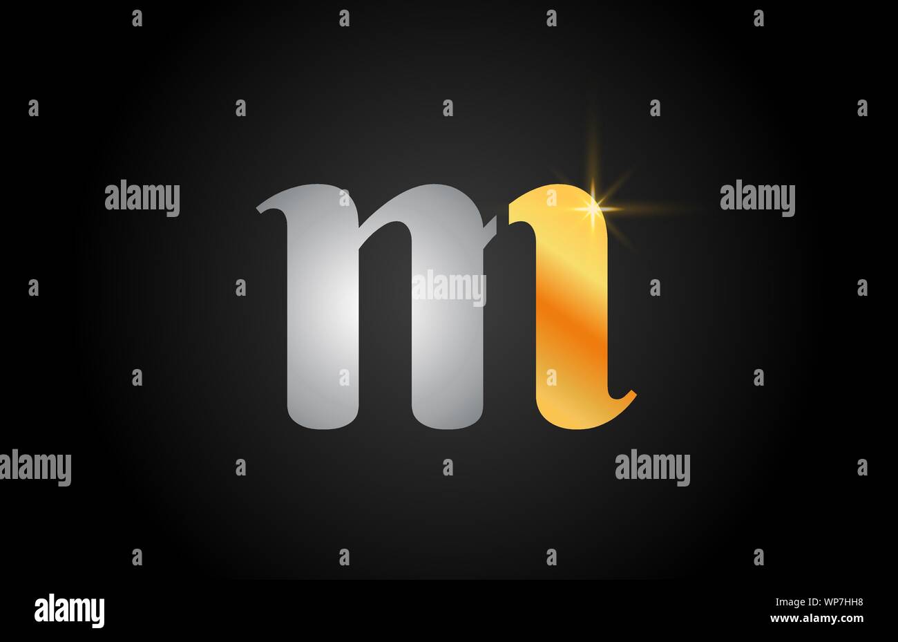 m gold alphabet letter logo design suitable for a company or business ...