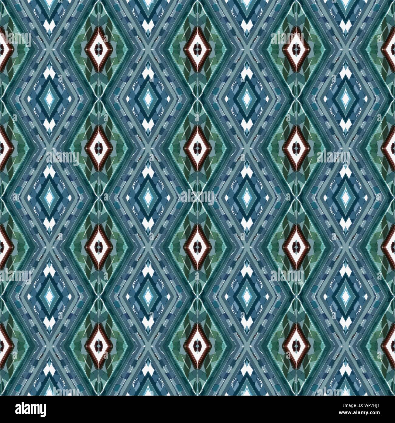 seamless pattern with teal blue, dark slate gray and lavender colors ...