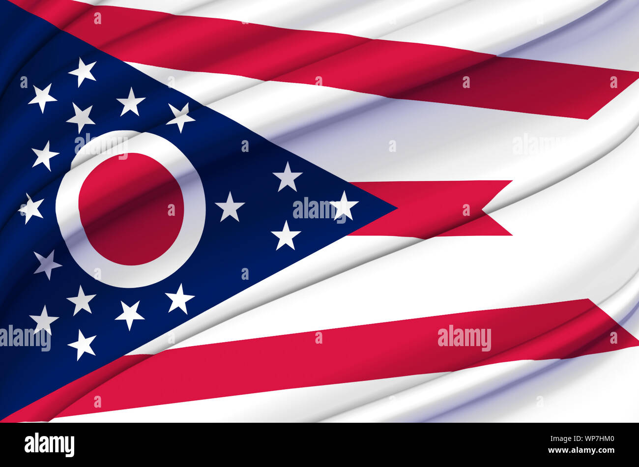 Ohio waving flag illustration. US states. Perfect for background and ...
