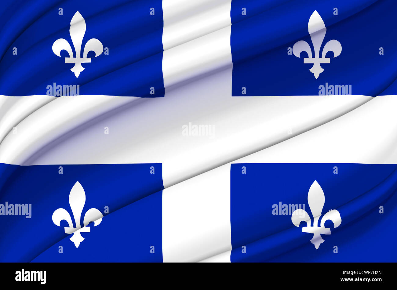 Quebec waving flag illustration. States, cities and Regions of Canada ...