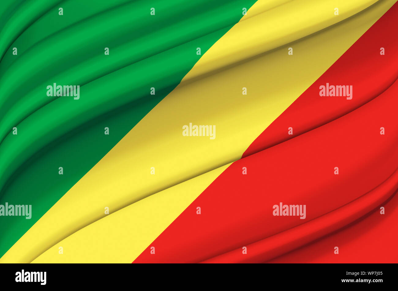 Republic Of Congo waving flag illustration. Countries of Africa ...