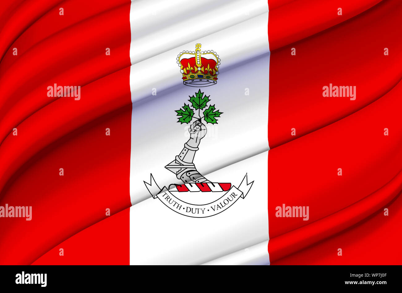 Royal Military College Of Canada waving flag illustration. States ...