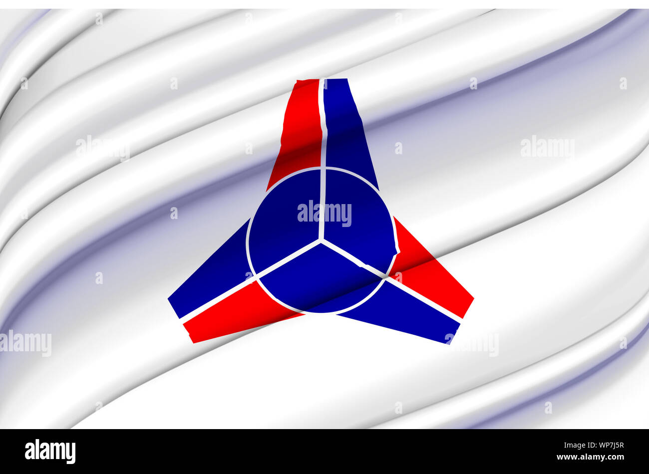 Sarufutsu waving flag illustration. Regions of Japan. Perfect for ...