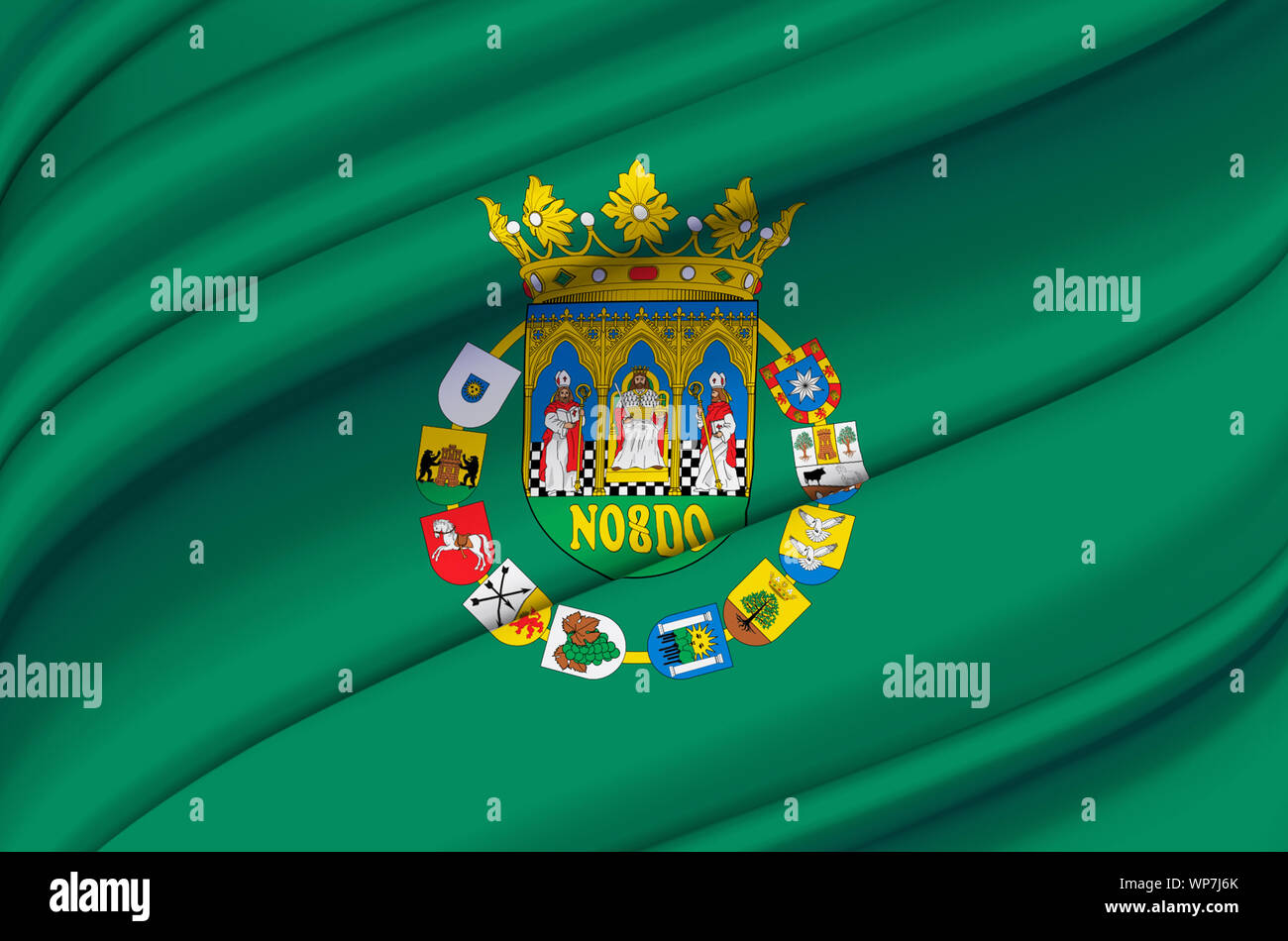 Sevilla waving flag illustration. Regions and cities of Spain. Perfect ...