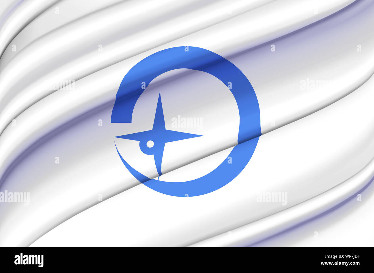 Suttsu waving flag illustration. Regions of Japan. Perfect for ...