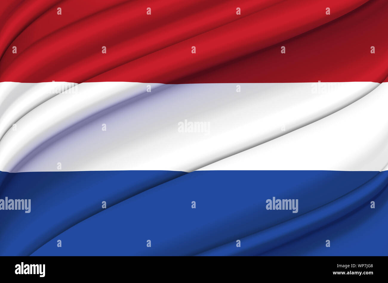 The Netherlands waving flag illustration. Countries of Europe. Perfect ...