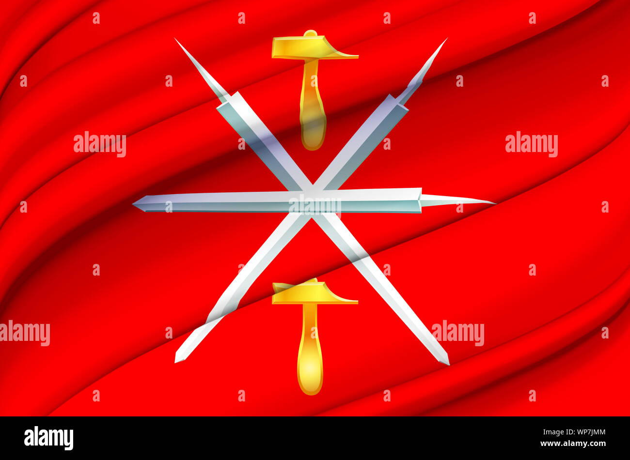 Tula waving flag illustration. Regions of Russia. Perfect for ...