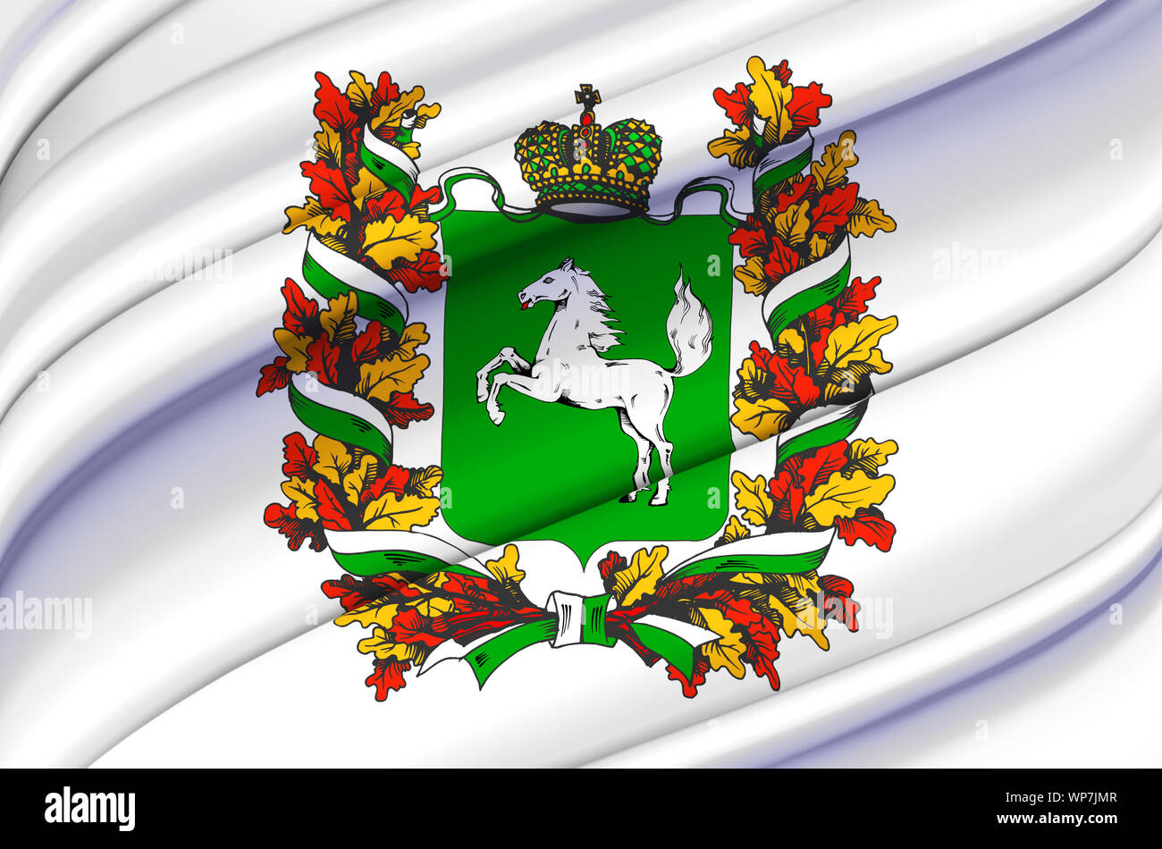 Tomsk waving flag illustration. Regions of Russia. Perfect for ...