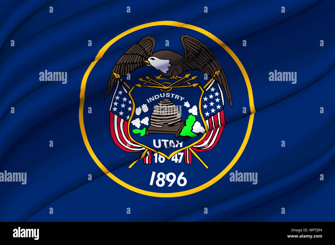 Utah waving flag illustration. US states. Perfect for background and ...
