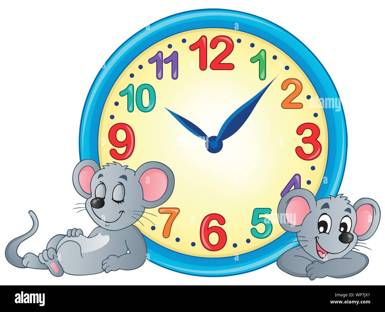 Mouse Ran Up The Clock Clipart Cute