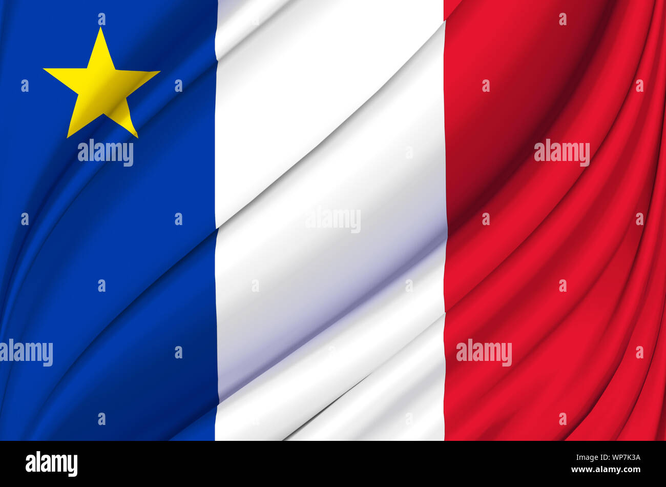 Acadia waving flag illustration. States, cities and Regions of Canada ...