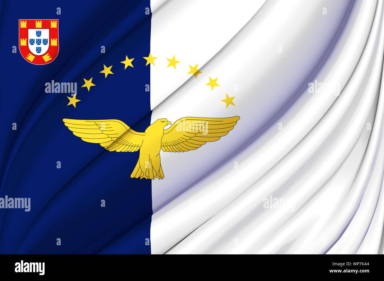 Azores waving flag illustration. Countries of Europe. Perfect for ...