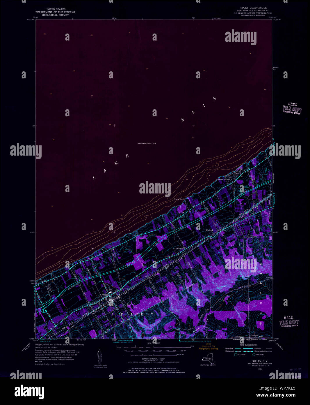 Map of ripley new york hi-res stock photography and images - Alamy