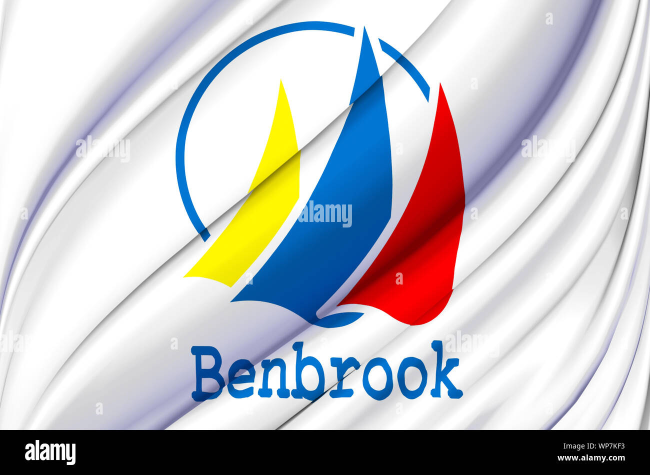 Benbrook waving flag illustration. Regions and Cities of the United ...